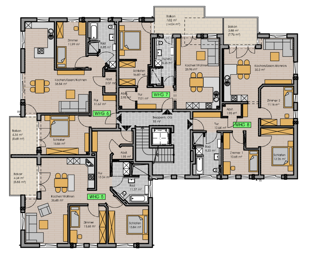 Wohnungen Moderne 2 3 Und 4 Zimmer Wohnungen